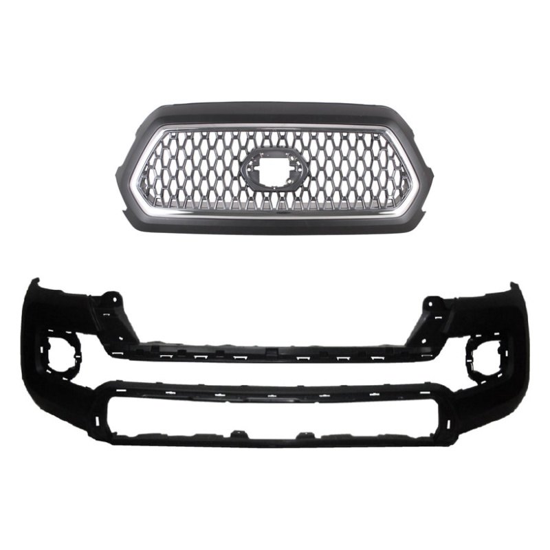 Replace® BNDL-232418 - 2-Piece (Front Bumper Cover, Grille) (Standard Line)