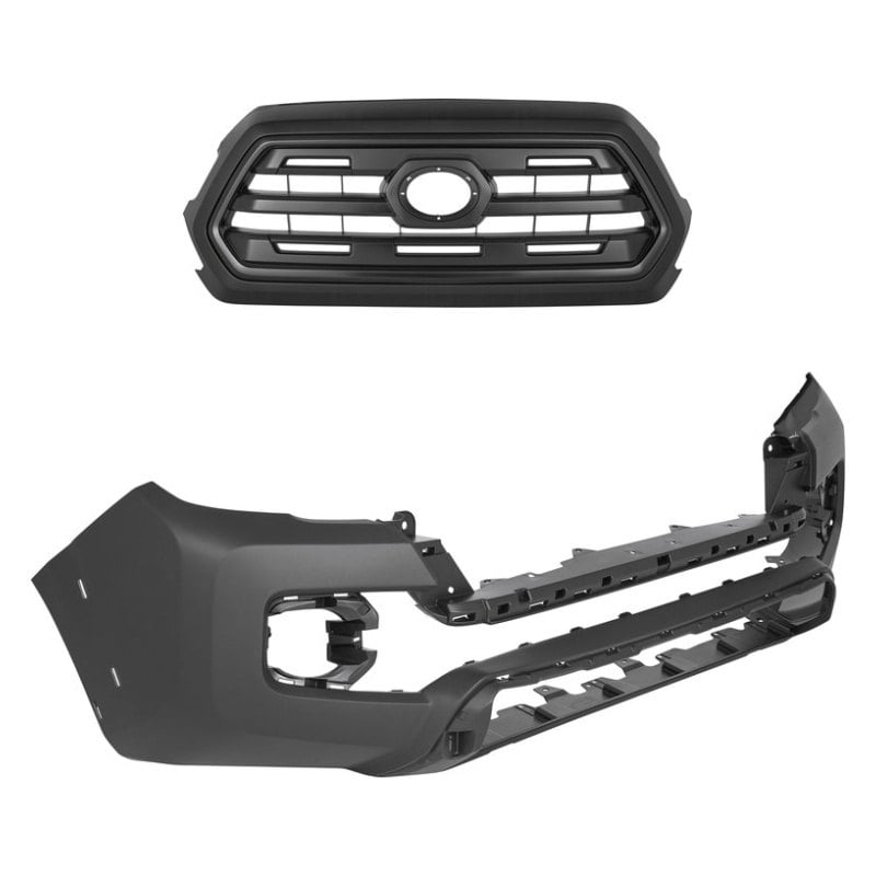 Replace® BNDL-232420 - 2-Piece (Front Bumper Cover, Grille) (Standard Line)
