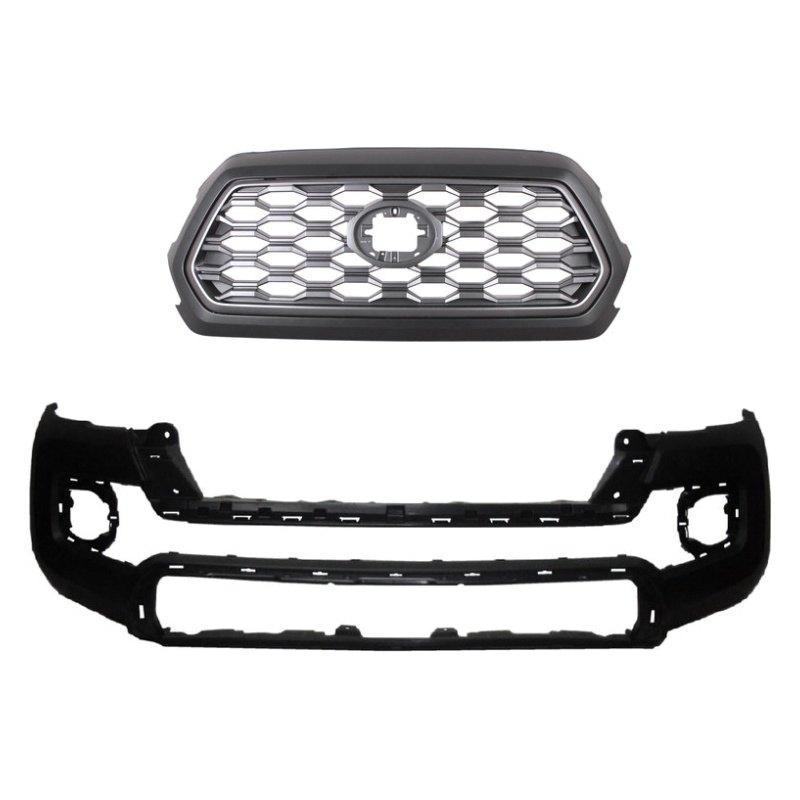 Replace® BNDL-232436 - 2-Piece (Front Bumper Cover, Grille) (Standard Line)