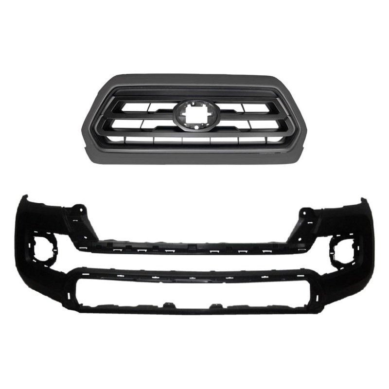 Replace® BNDL-232438 - 2-Piece (Front Bumper Cover, Grille) (Standard Line)