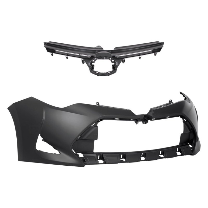 Replace® BNDL-232456 - 2-Piece (Front Bumper Cover, Grille) (Standard Line)