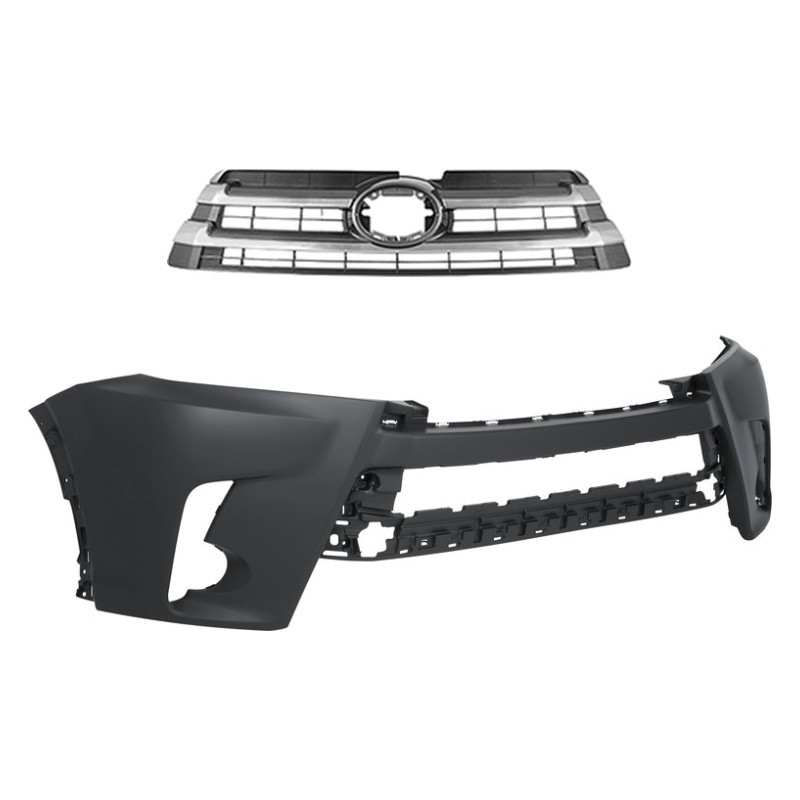 Replace® BNDL-232459 - 2-Piece (Front Bumper Cover, Grille) (Standard Line)
