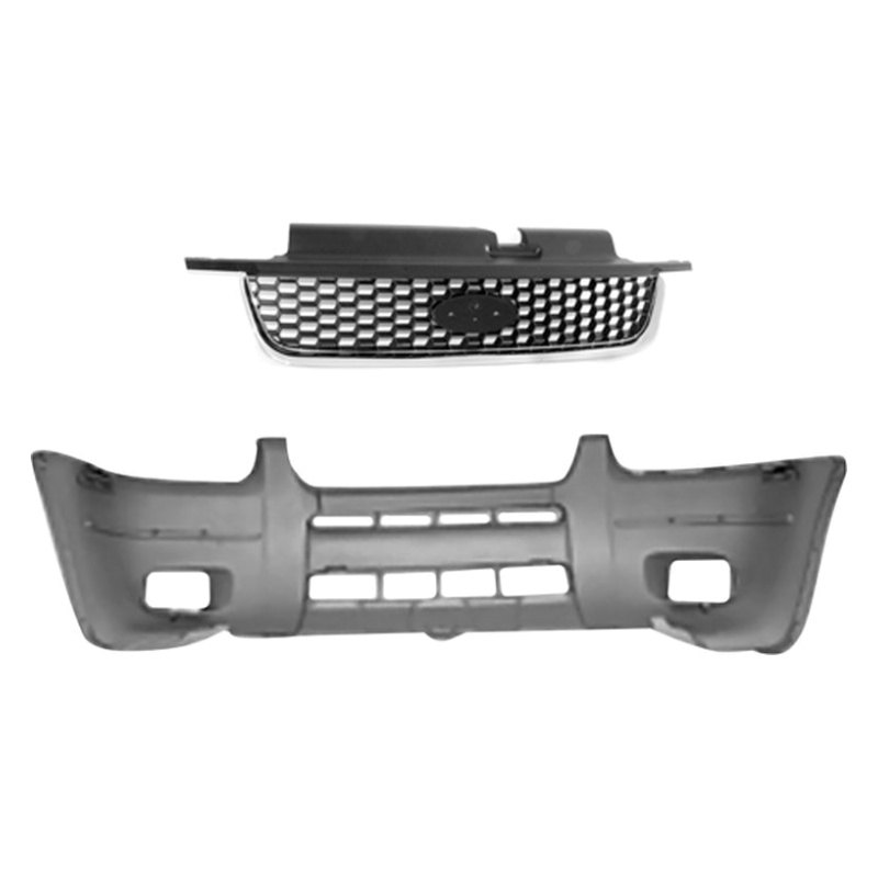 Replace® BNDL-232483 - 2-Piece (Front Bumper Cover, Grille) (Standard Line)