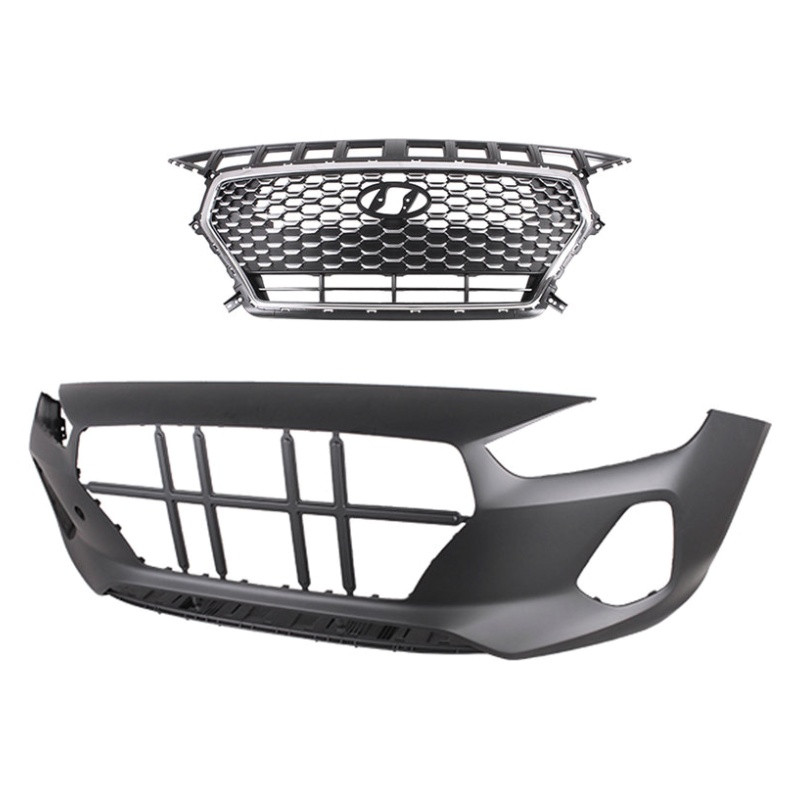 Replace® BNDL-232539 - 2-Piece (Front Bumper Cover, Grille) (CAPA ...