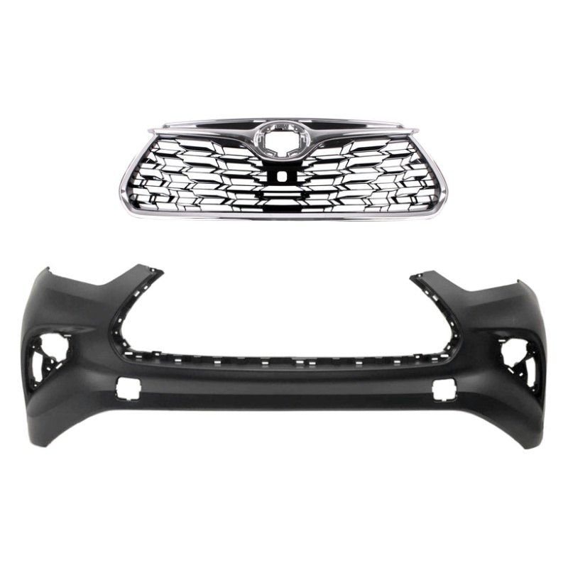 Replace® BNDL-232829 - 2-Piece (Front Bumper Cover, Grille) (Standard Line)