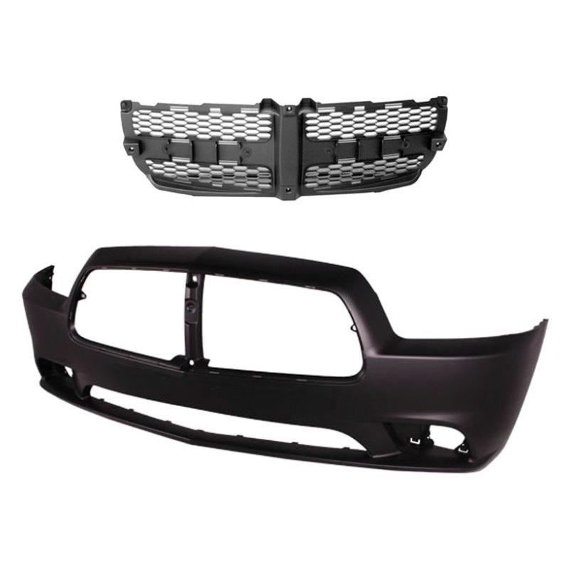 Replace® BNDL-232833 - 2-Piece (Front Bumper Cover, Grille) (Platinum Plus)