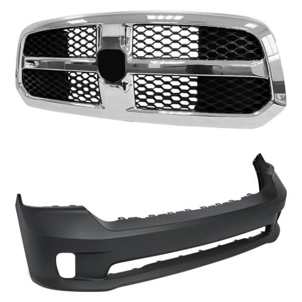 Replace® BNDL-232858 - 2-Piece (Front Bumper Cover, Grille) (Platinum Plus)
