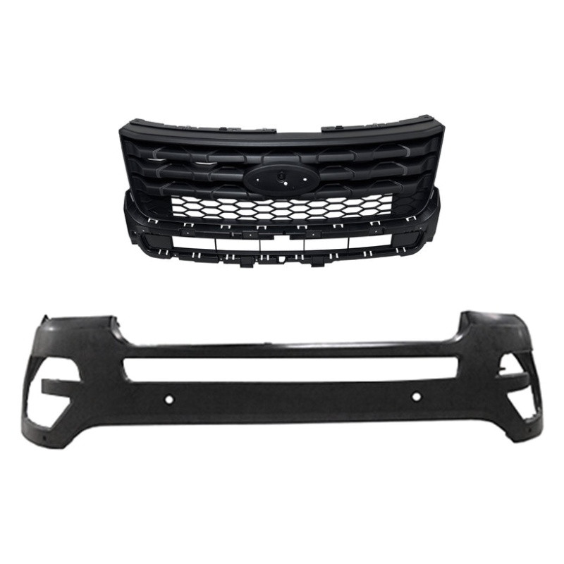 Replace® BNDL-232889 - 2-Piece (Front Bumper Cover, Grille) (Standard Line)