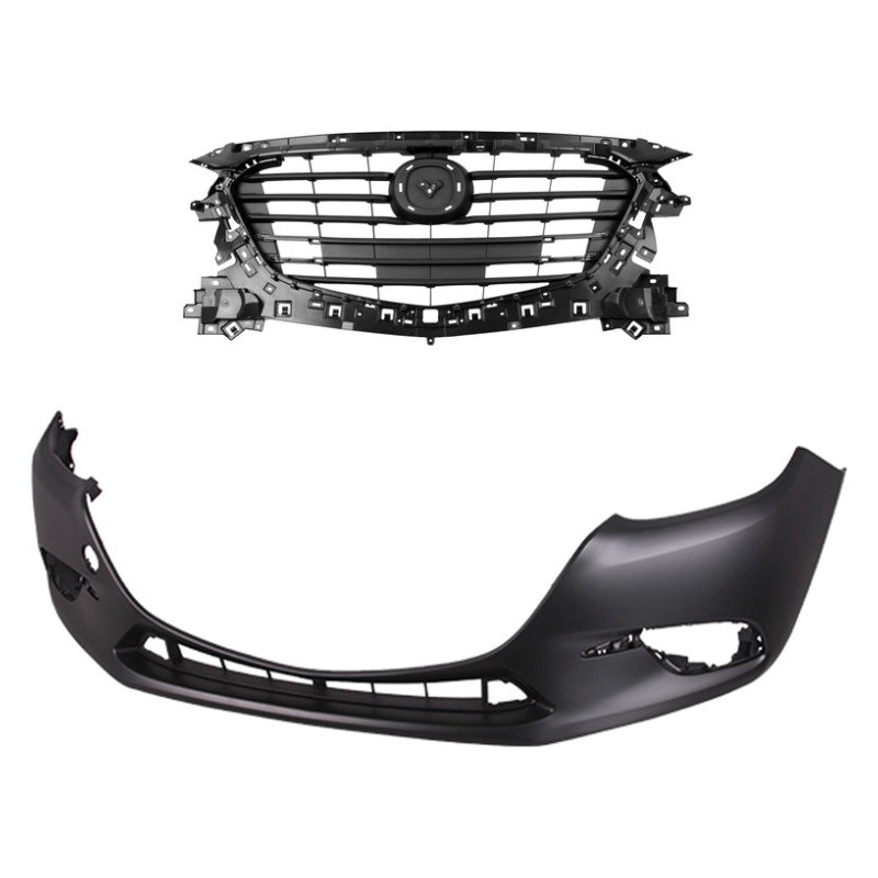 Replace® BNDL-232898 - 2-Piece (Front Bumper Cover, Grille) (Standard Line)