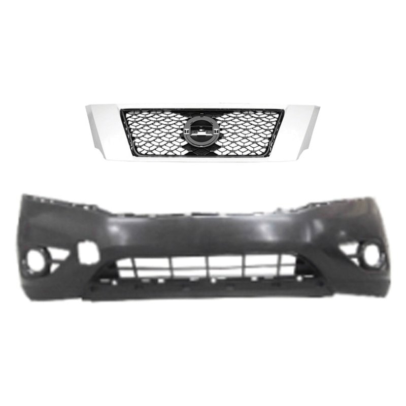 Replace® BNDL-232948 - 2-Piece (Front Bumper Cover, Grille) (Platinum Plus)