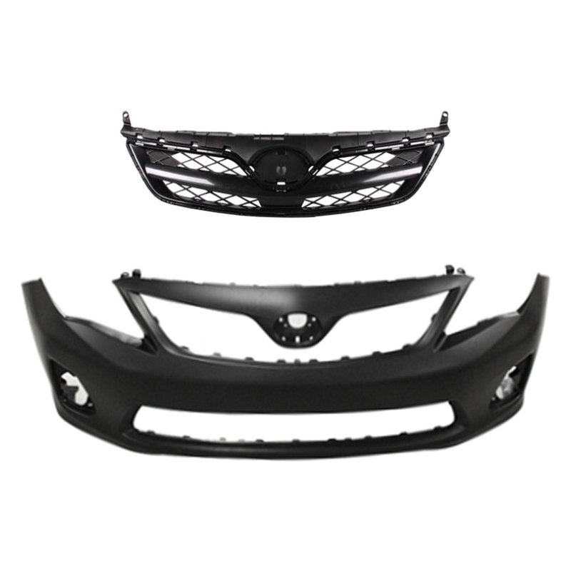 Replace® BNDL-233061 - 2-Piece (Front Bumper Cover, Grille) (Platinum Plus)