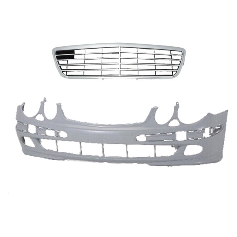 Replace® BNDL-233077 - 2-Piece (Front Bumper Cover, Grille) (Standard Line)