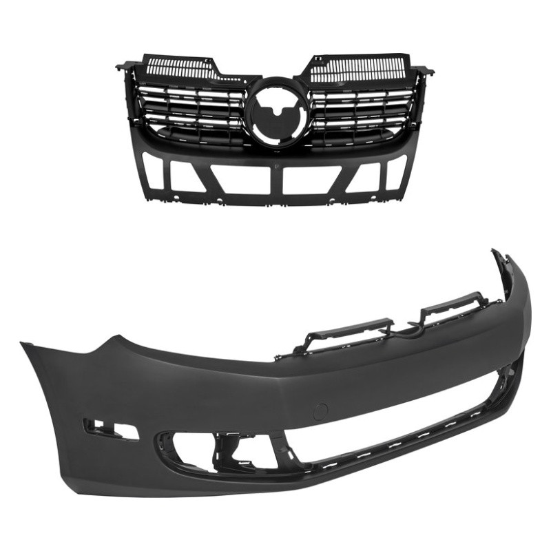 Replace® BNDL-233122 - 2-Piece (Front Bumper Cover, Grille) (Standard Line)