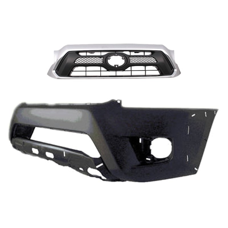 Replace® BNDL-233177 - 2-Piece (Front Bumper Cover, Grille) (Platinum Plus)