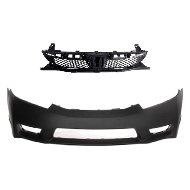 Replace® BNDL-233307 - 2-Piece (Front Bumper Cover, Grille) (Platinum Plus)