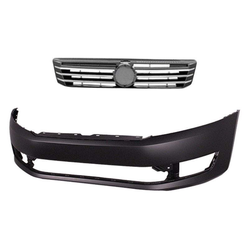 Replace® BNDL-233427 - 2-Piece (Front Bumper Cover, Grille) (Standard Line)