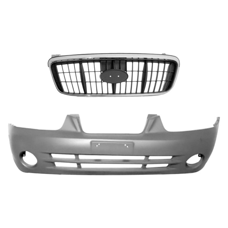 Replace® BNDL-233500 - 2-Piece (Front Bumper Cover, Grille) (Standard Line)