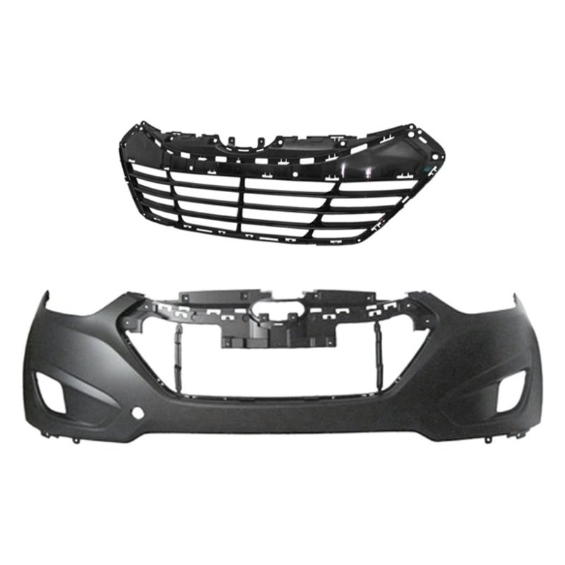 Replace® BNDL-233661 - 2-Piece (Front Bumper Cover, Grille) (Brand New OE)
