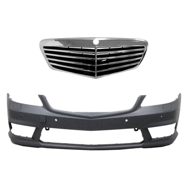 Replace® BNDL-233699 - 2-Piece (Front Bumper Cover, Grille) (Standard Line)