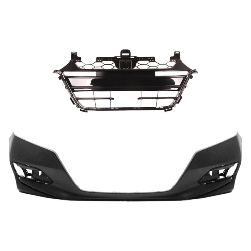 Replace® BNDL-233738 - 2-Piece (Front Bumper Cover, Grille) (Platinum Plus)