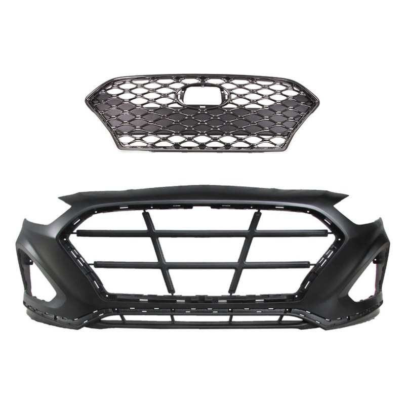 Replace® BNDL-233900 - 2-Piece (Front Bumper Cover, Grille) (Standard Line)