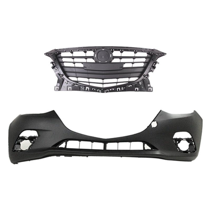 Replace® BNDL-233990 - 2-Piece (Front Bumper Cover, Grille) (Platinum Plus)