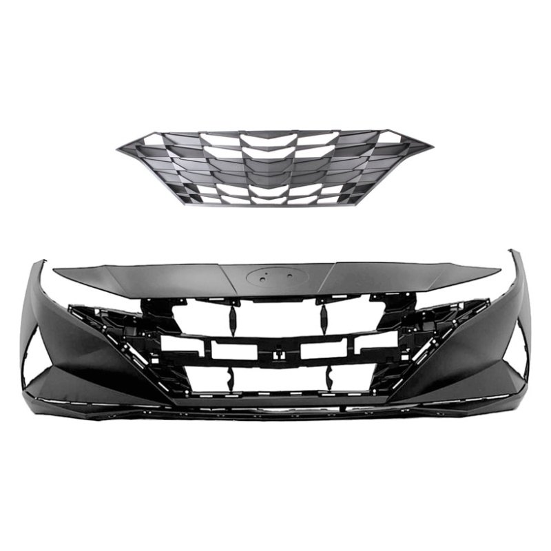 Replace® BNDL-234043 - 2-Piece (Front Bumper Cover, Grille) (Standard Line)