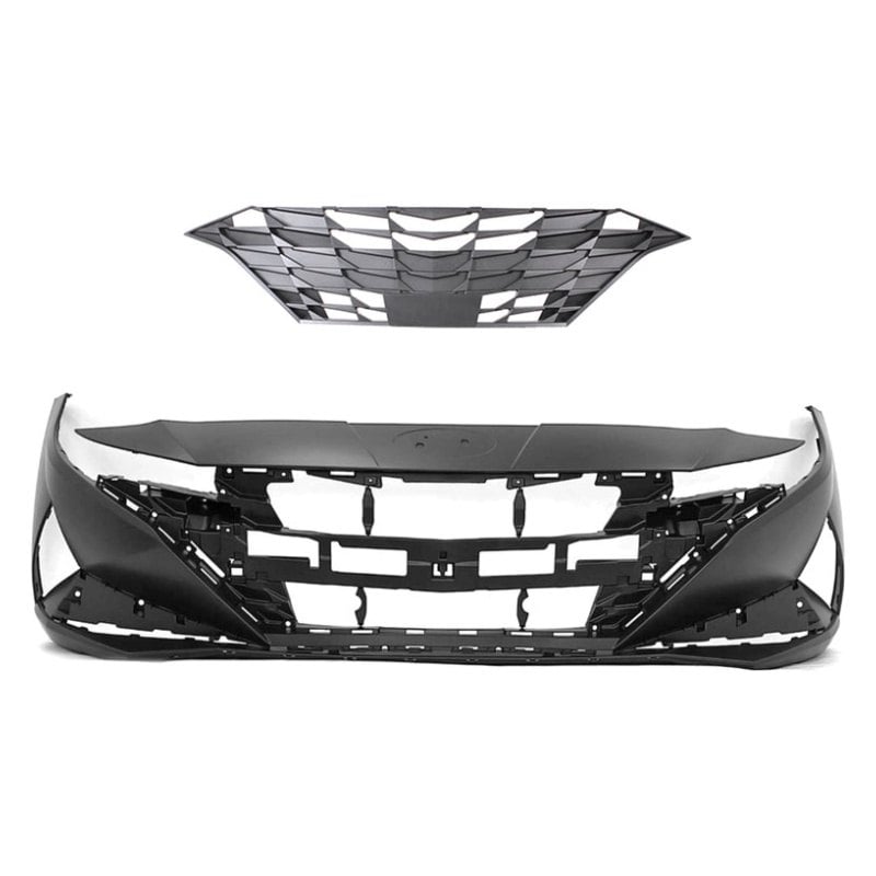 Replace® BNDL-234046 - 2-Piece (Front Bumper Cover, Grille) (Standard Line)