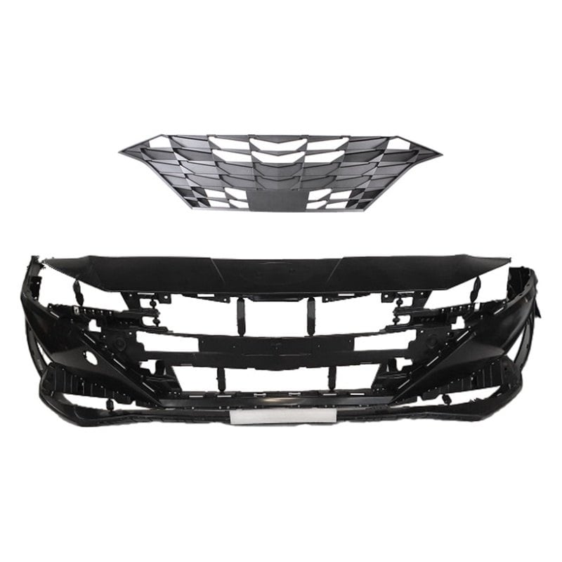 Replace® BNDL-234051 - 2-Piece (Front Bumper Cover, Grille) (Standard Line)