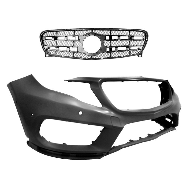 Replace® BNDL-234146 - 2-Piece (Front Bumper Cover, Grille) (Standard Line)