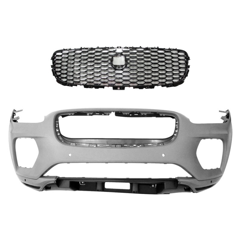 Replace® BNDL-234449 - 2-Piece (Front Bumper Cover, Grille) (Standard Line)