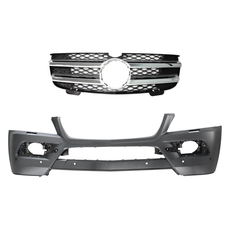 Replace® BNDL-234539 - 2-Piece (Front Bumper Cover, Grille) (Standard Line)