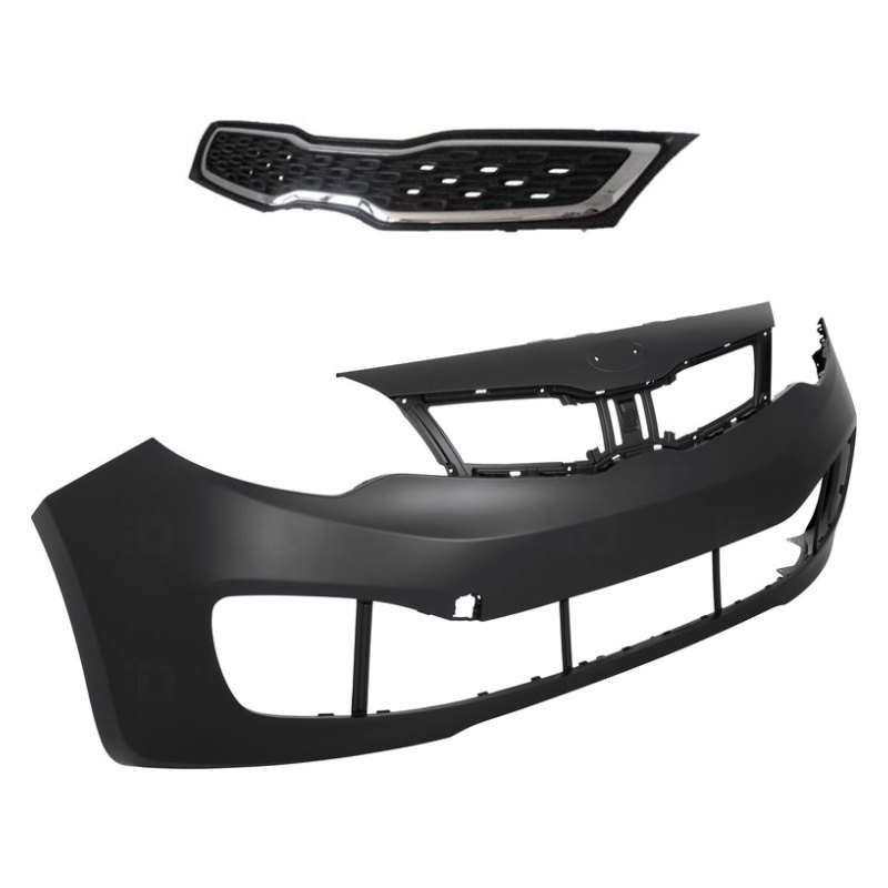 Replace® BNDL-234564 - 2-Piece (Front Bumper Cover, Grille) (Standard Line)