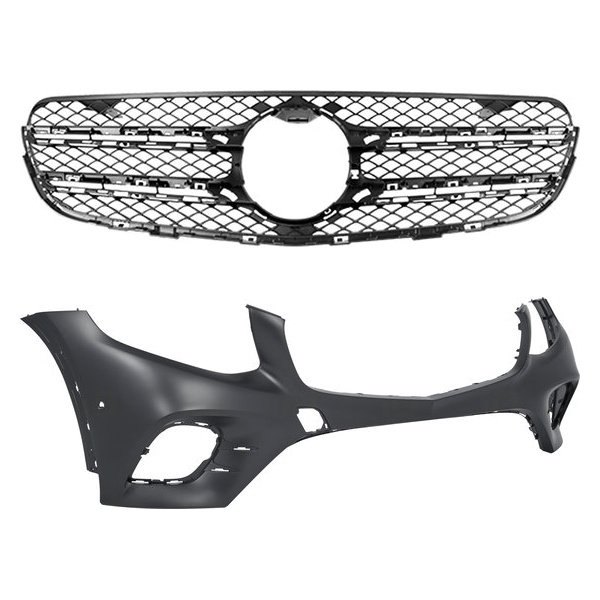 Replace® BNDL-234589 - 2-Piece (Front Bumper Cover, Grille) (CAPA ...