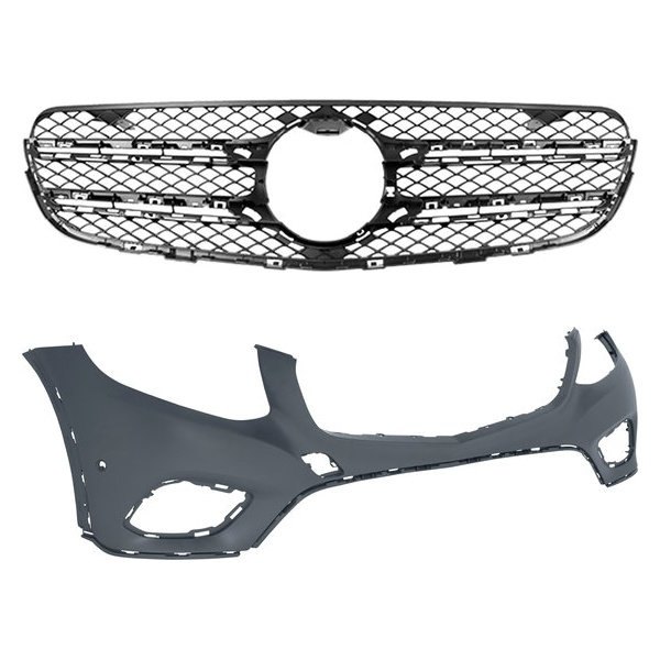 Replace® BNDL-234622 - 2-Piece (Front Bumper Cover, Grille) (CAPA ...
