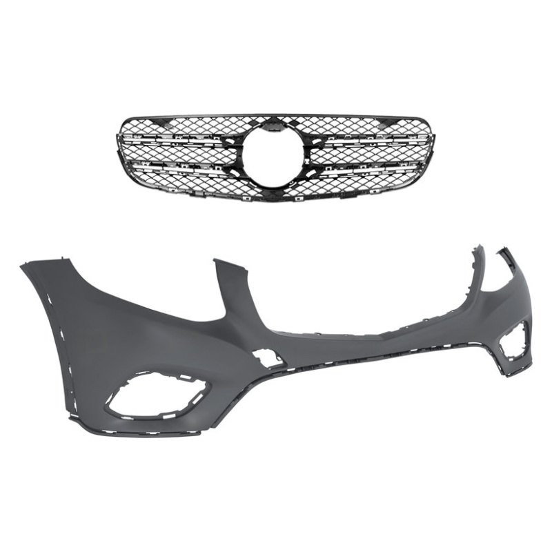 Replace® BNDL-235066 - 2-Piece (Front Bumper Cover, Grille) (Standard Line)