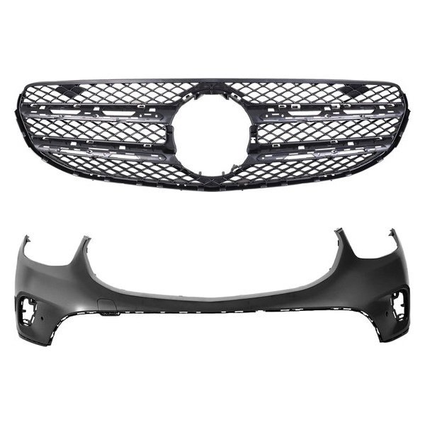 Replace® BNDL-235192 - 2-Piece (Front Bumper Cover, Grille) (Standard Line)