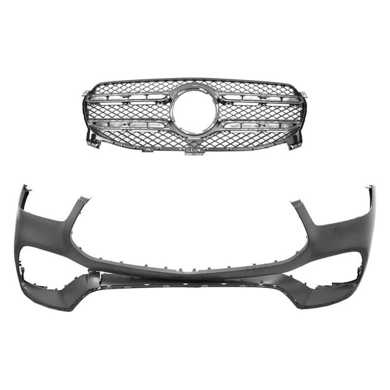 Replace® BNDL-235333 - 2-Piece (Front Bumper Cover, Grille) (Standard Line)