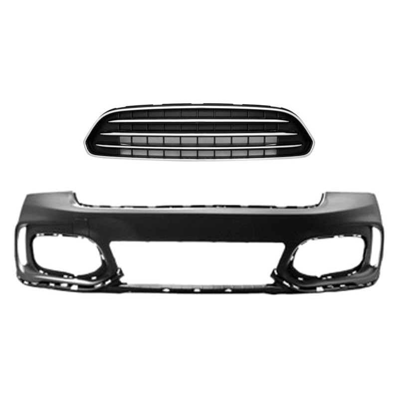 Replace® BNDL-236322 - 2-Piece (Front Bumper Cover, Grille) (Standard Line)
