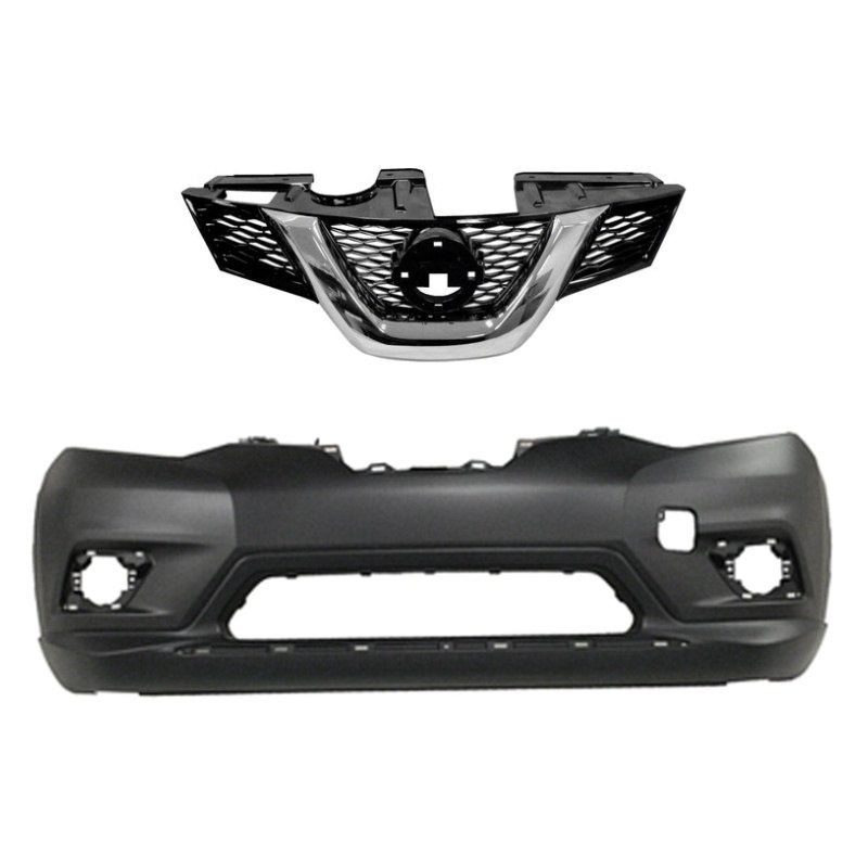 Replace® BNDL-236329 - 2-Piece (Front Bumper Cover, Grille) (Brand New OE)