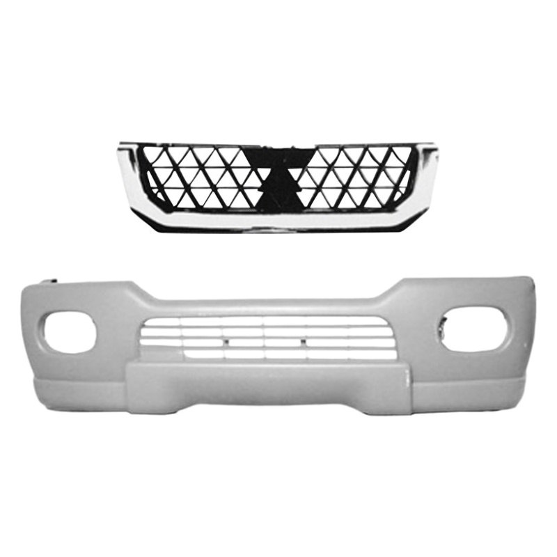 Replace® BNDL-236341 - 2-Piece (Front Bumper Cover, Grille) (Standard Line)