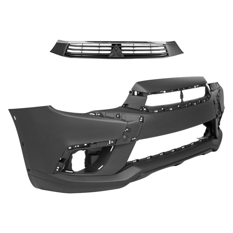 Replace® BNDL-236392 - 2-Piece (Front Bumper Cover, Grille) (Standard Line)