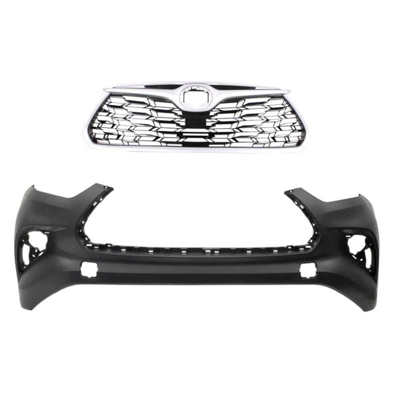Replace® BNDL-236451 - 2-Piece (Front Bumper Cover, Grille) (CAPA ...