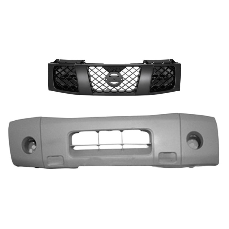 Replace® BNDL-236578 - 2-Piece (Front Bumper Cover, Grille) (Standard Line)