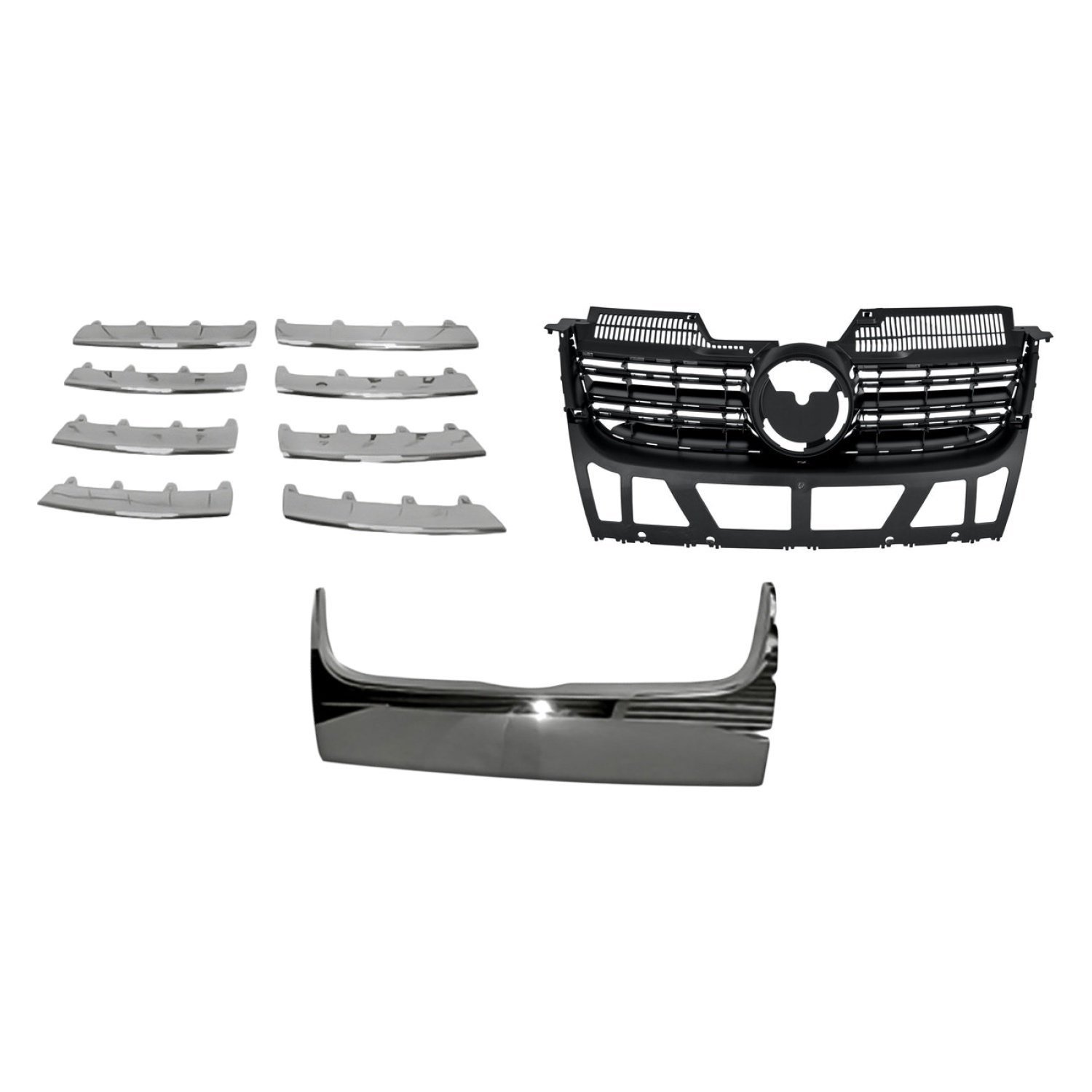 Replace® BNDL-245350 - 3-Piece (Grille, Grille Moldings, Grille Molding ...
