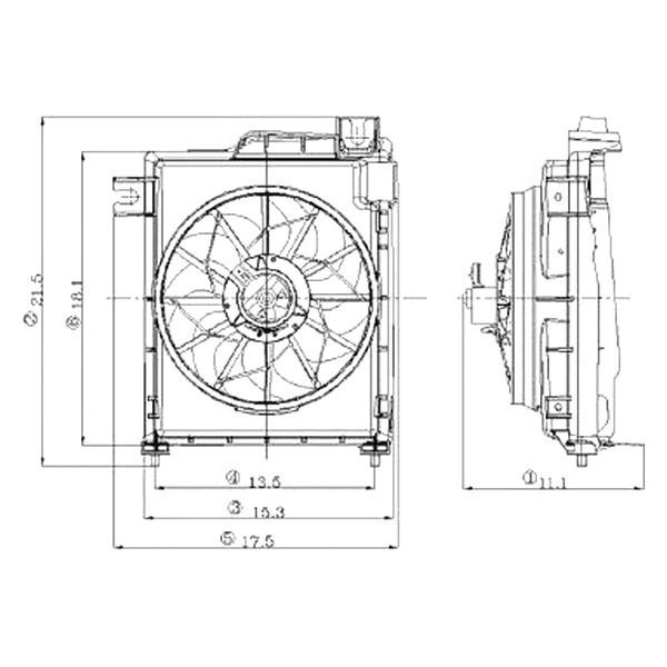 Replace® CH3113103 - A/C Condenser Fan Assembly