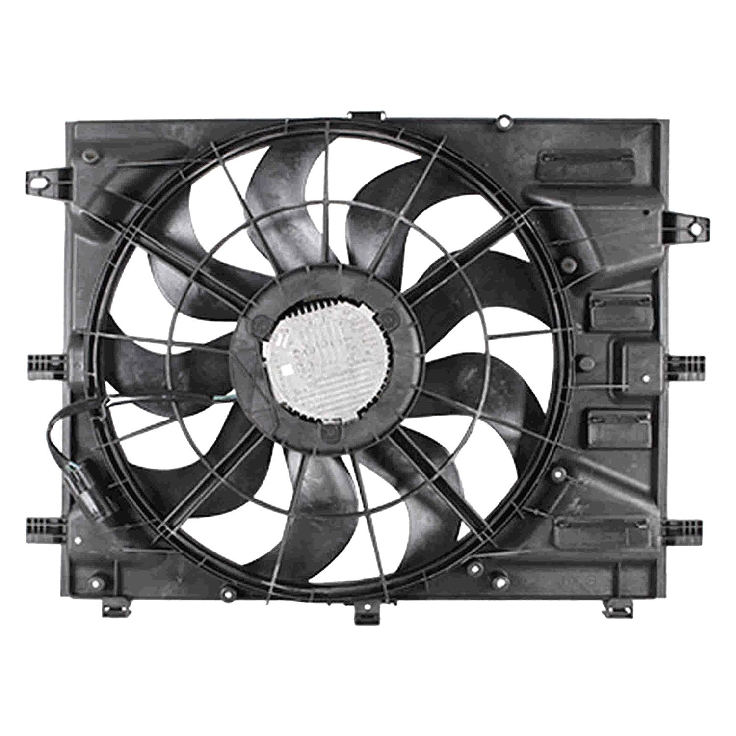 Replace® GM3115357 - Radiator and Condenser Fan Assembly with Three Fans
