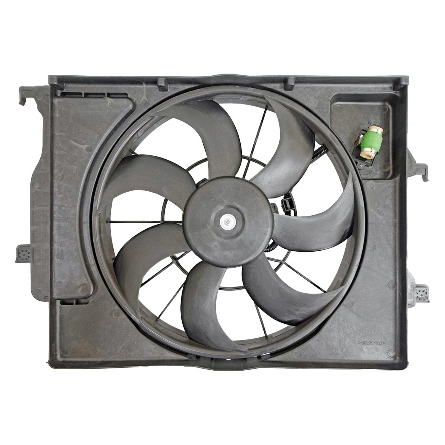 Replace® HY3115178 - Radiator and Condenser Fan Assembly with One Big Fan
