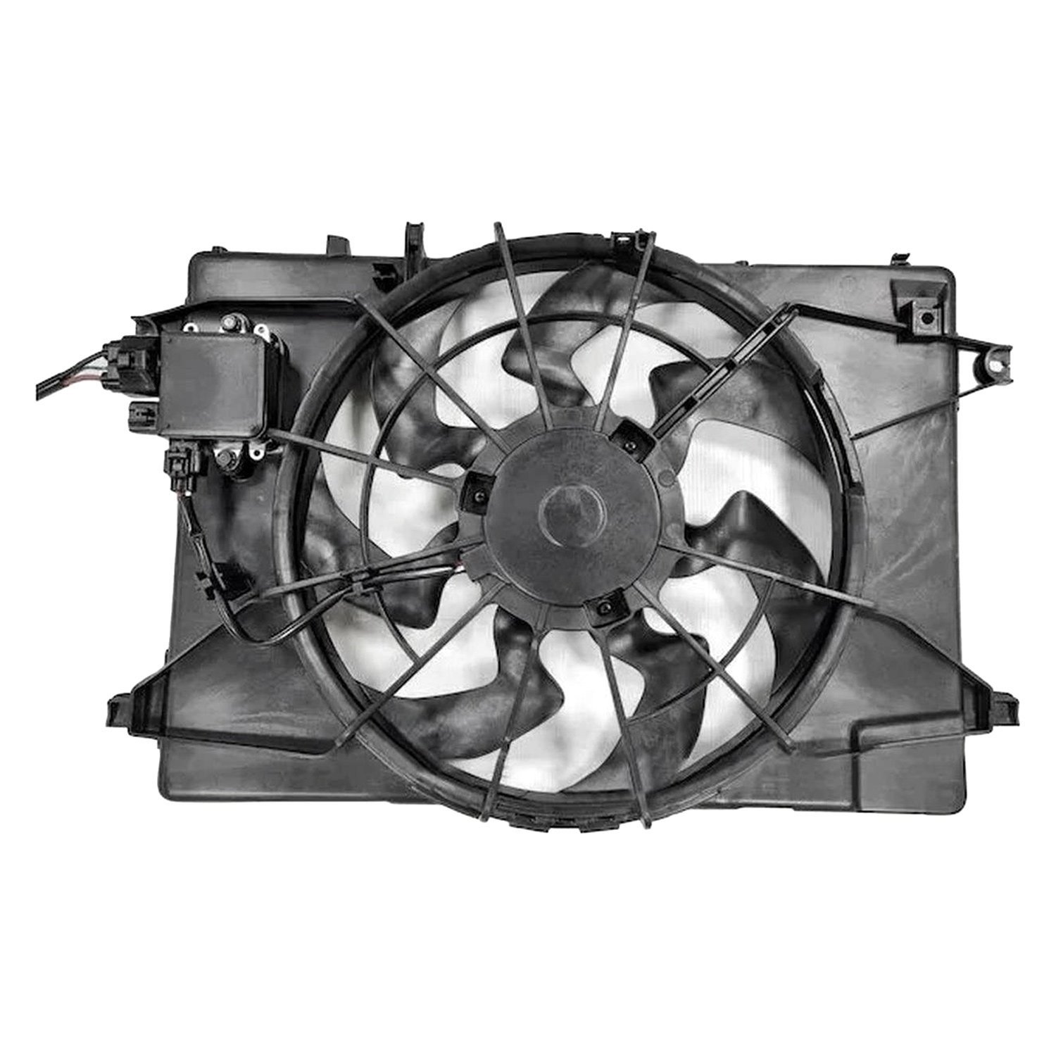 Replace® HY3115181 - Radiator and Condenser Fan Assembly with Two Fans