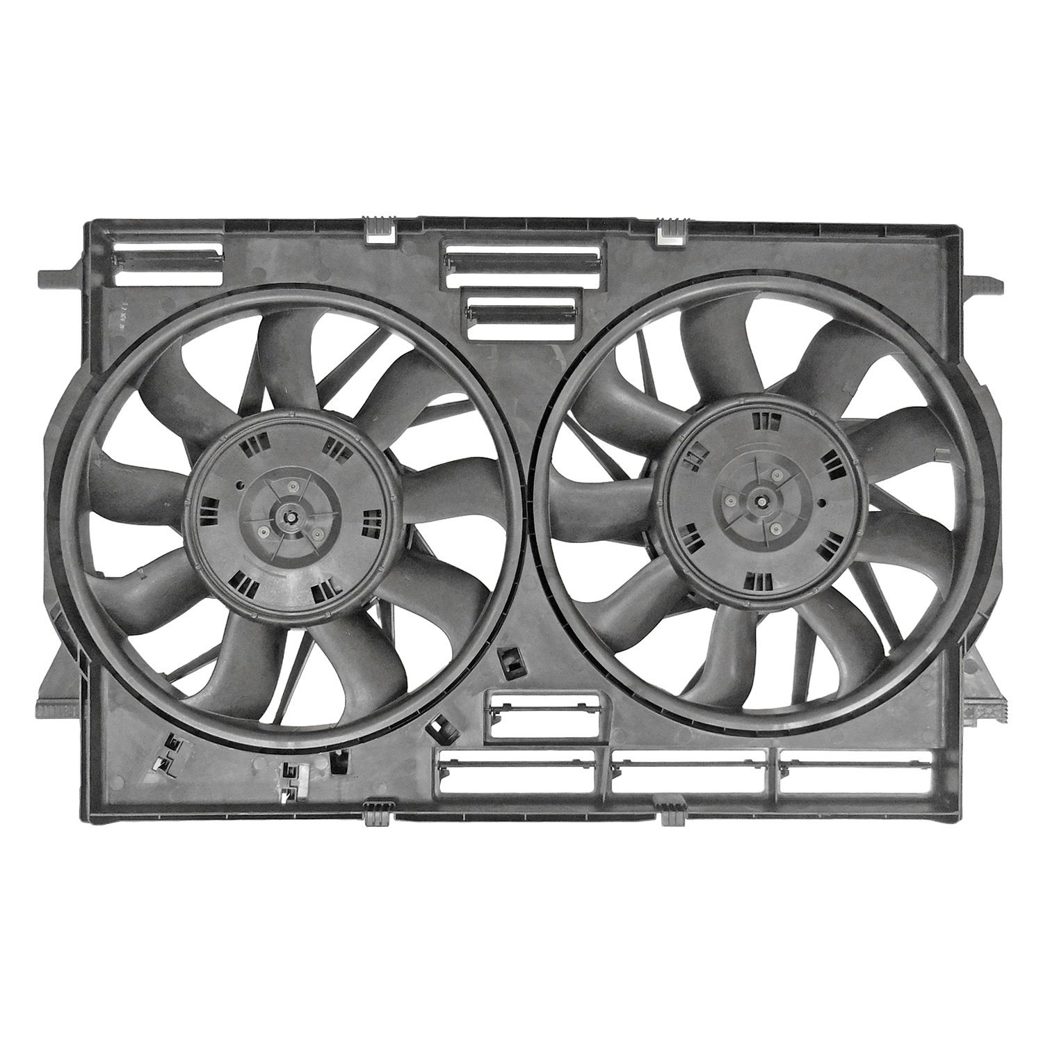 Replace® PO3115107 - Radiator and Condenser Fan Assembly with Two Fans